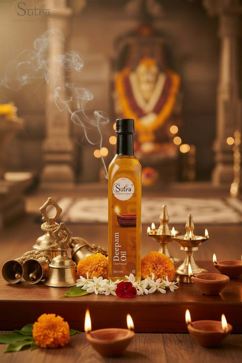 Pancha Deepam Oil – Sacred Lamp Oil for Puja & Temple Use